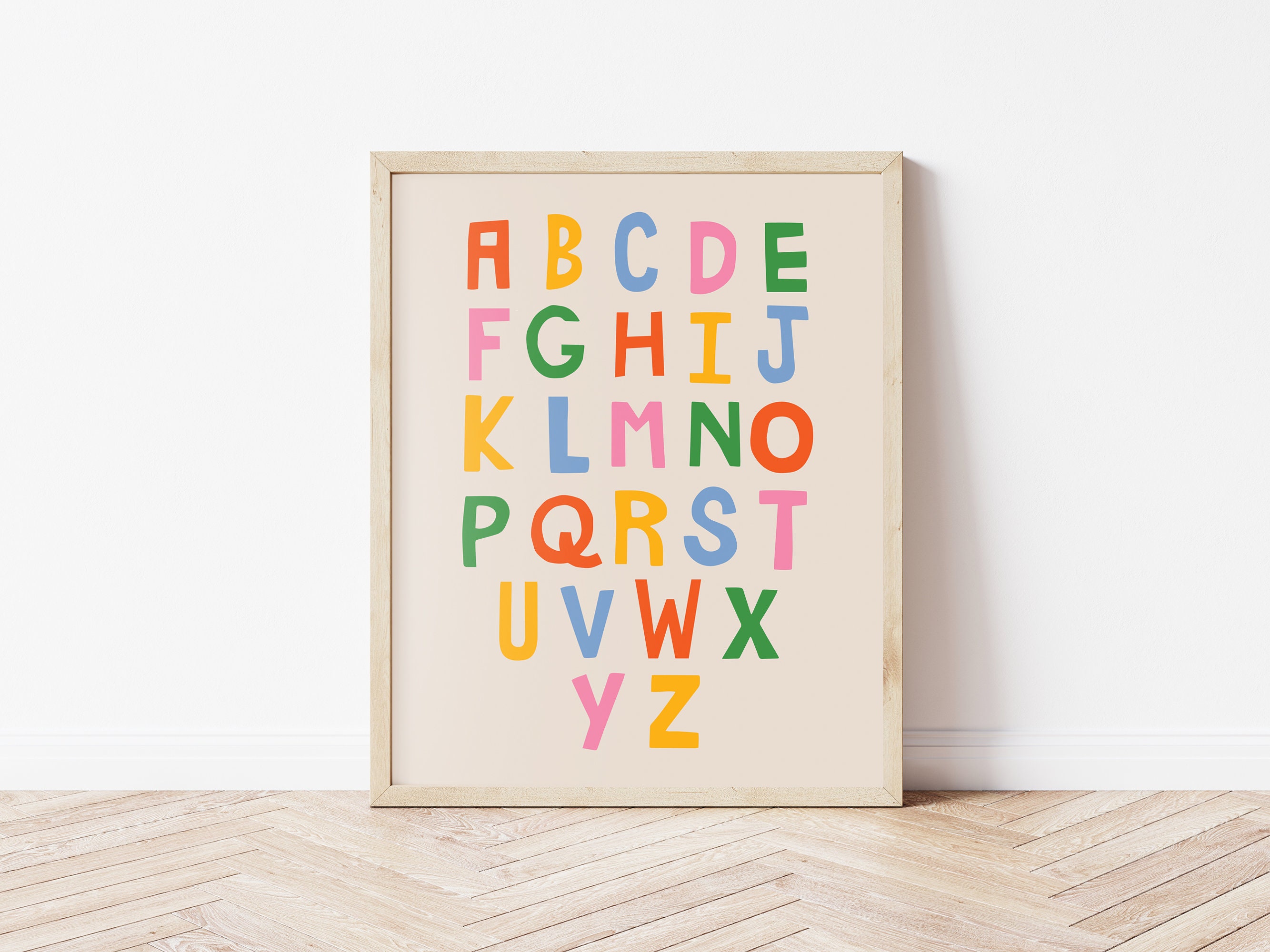 Rainbow Alphabet Poster • Printable Educational Wall Art • Rainbow ...