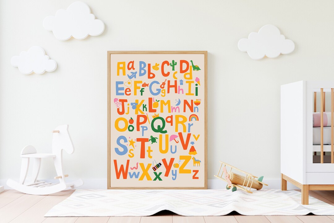Rainbow Alphabet Poster • Alphabet Print • ABC Print • Printable ...