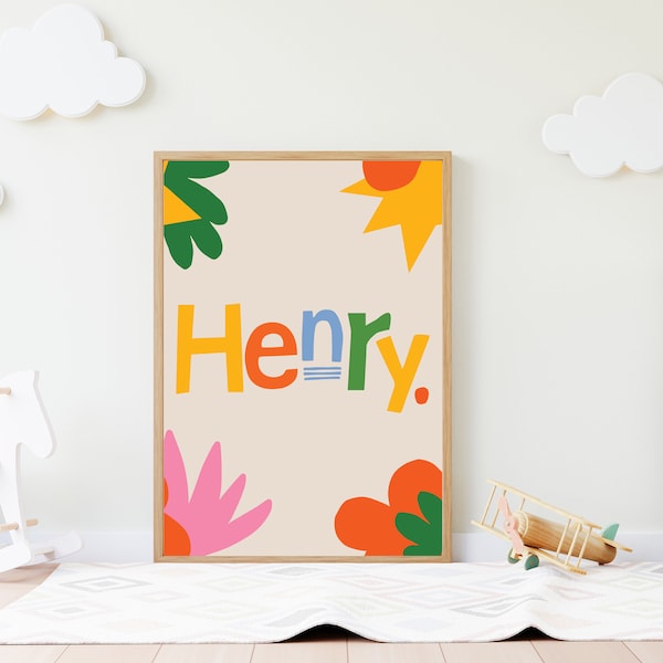 Baby Name Print - Etsy