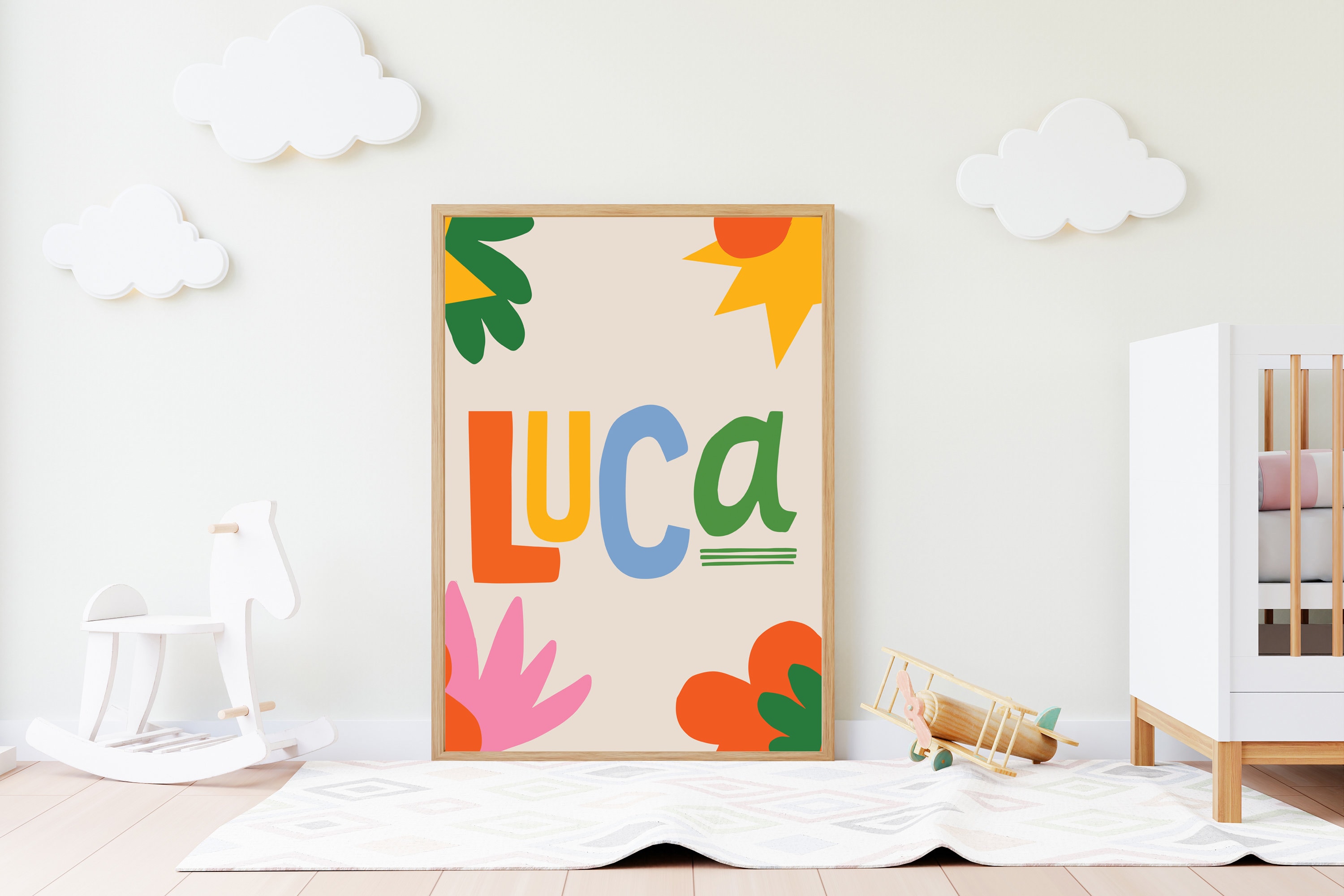 Luca Name Nursery Print • Kids Bedroom Wall Art • Nursery Wall Art ...