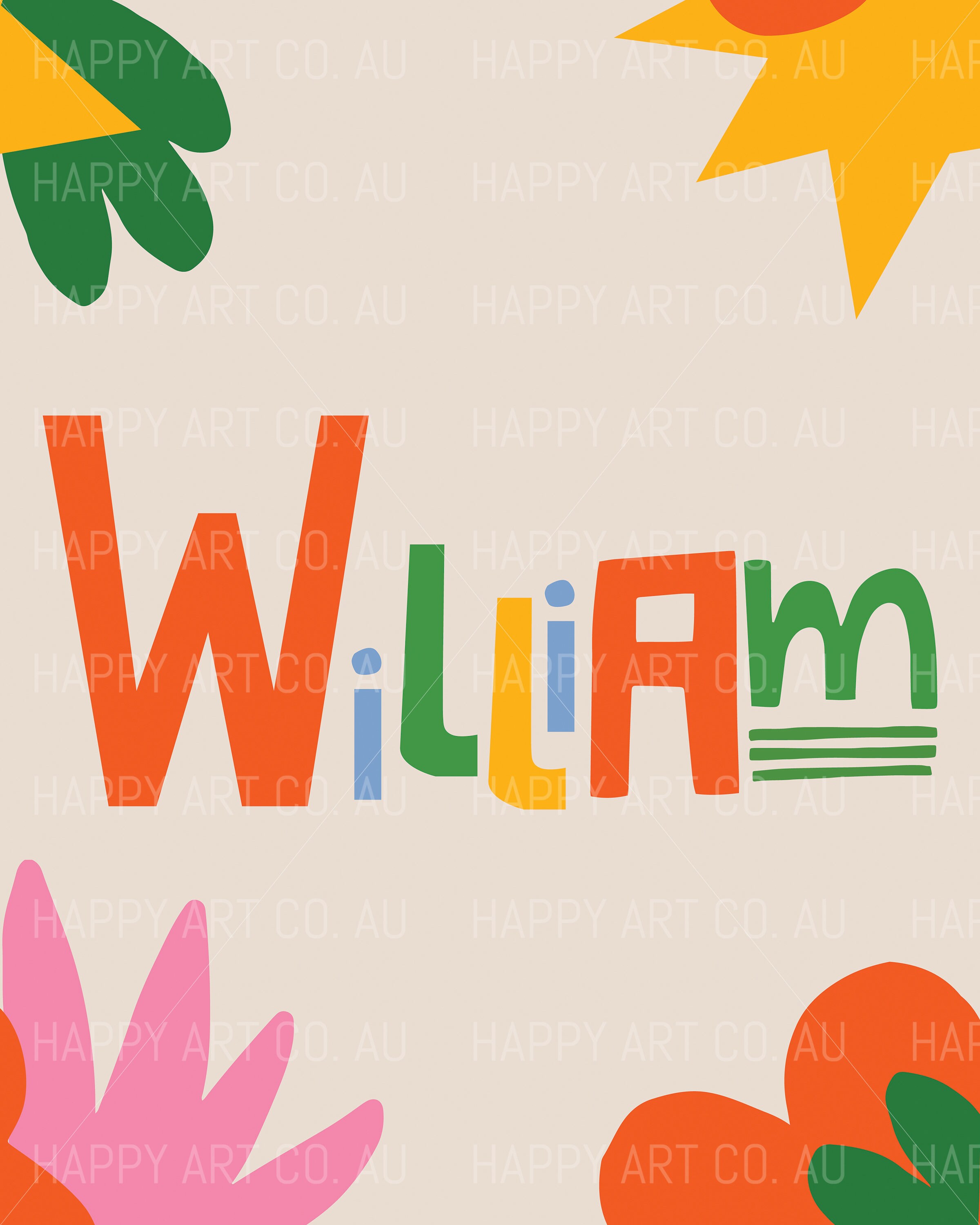 William Name Nursery Print Kids Bedroom Wall Art Nursery Wall Art ...