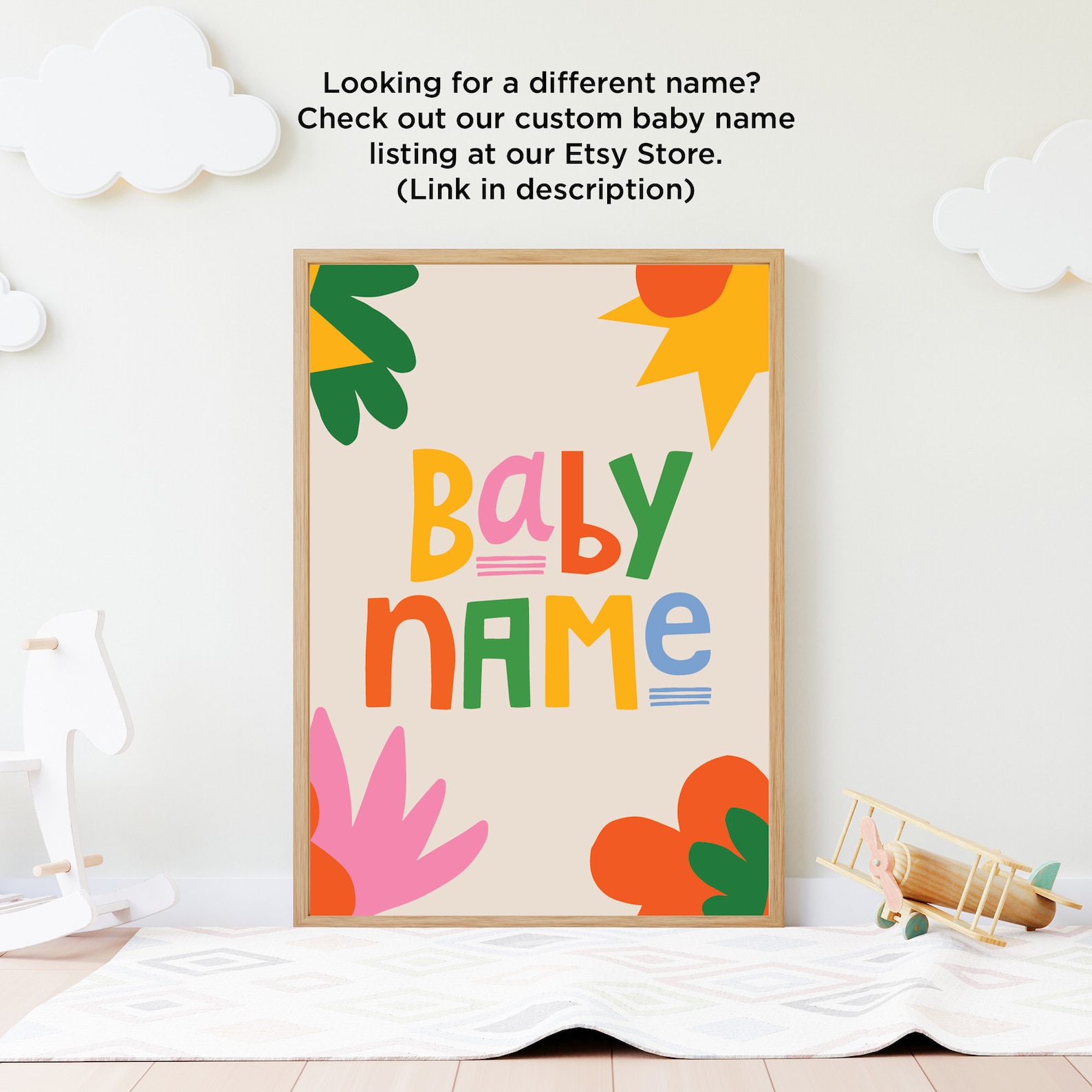 Theo Name Nursery Print Kids Bedroom Wall Art Nursery Wall Art Primary ...