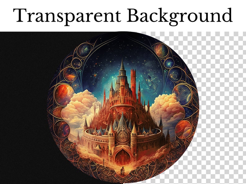 Castle Mandala Clipart Bundle Watercolor PNG RPG Item Art - Etsy