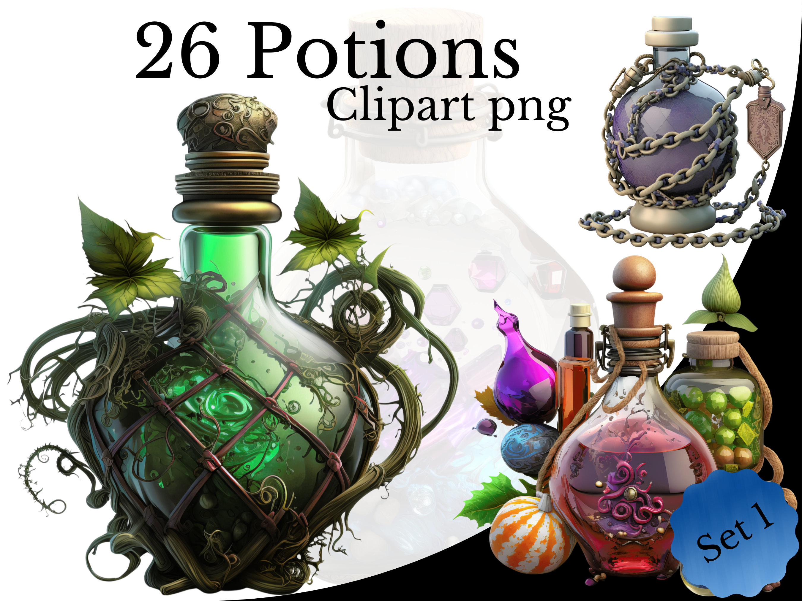 Potion Clipart Bundle Watercolor PNG RPG Item Art - Etsy UK