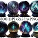 Crystal Ball Clipart Bundle, Watercolor PNG, RPG Item Art Transparent ...