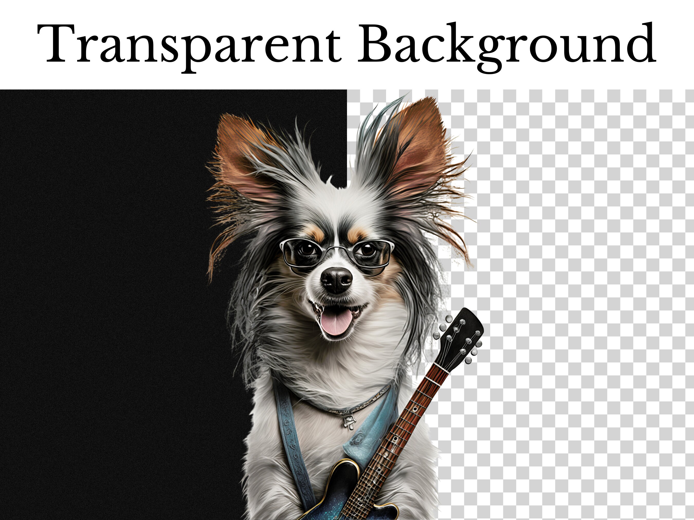 Rockstar Dog Clipart Bundle, Watercolor Art, Human Animal PNG, Digital ...