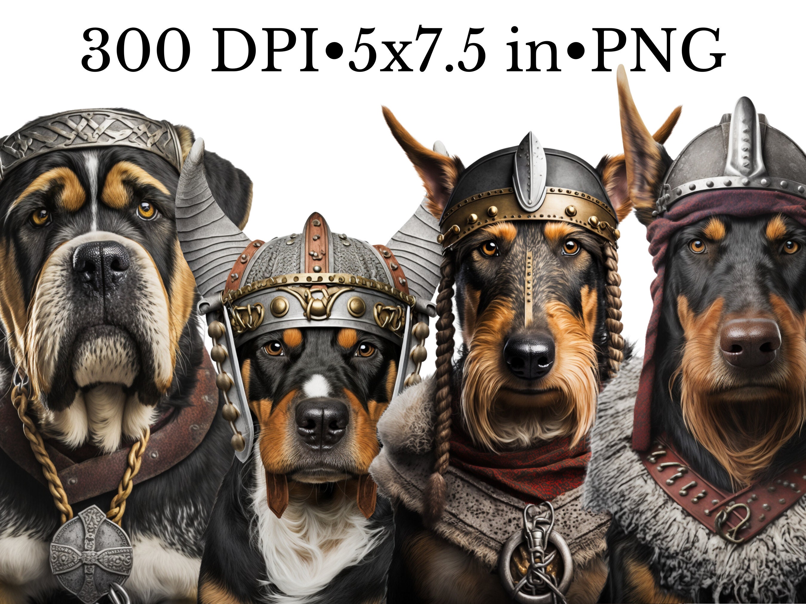 Viking Dog Clipart Bundle Watercolor Art Human Animal PNG - Etsy