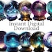Crystal Ball Clipart Bundle, Watercolor PNG, RPG Item Art Transparent ...