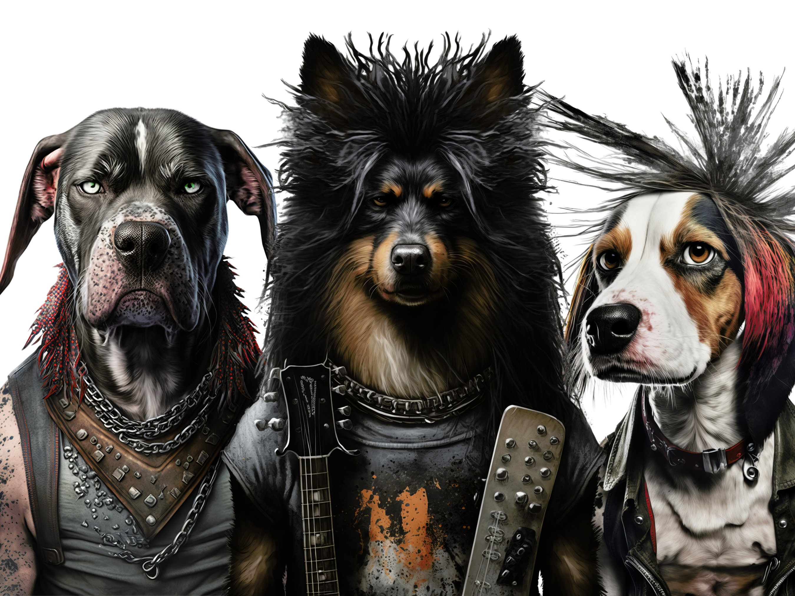 Rockstar Dog Clipart Bundle Watercolor Art Human Animal PNG - Etsy UK