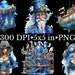 Crystal Blue Steampunk Clipart Bundle, Steampunk Watercolor Art Digital ...