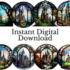 Castle Window Clipart Bundle, Watercolor PNG, RPG Item Art, Transparent ...