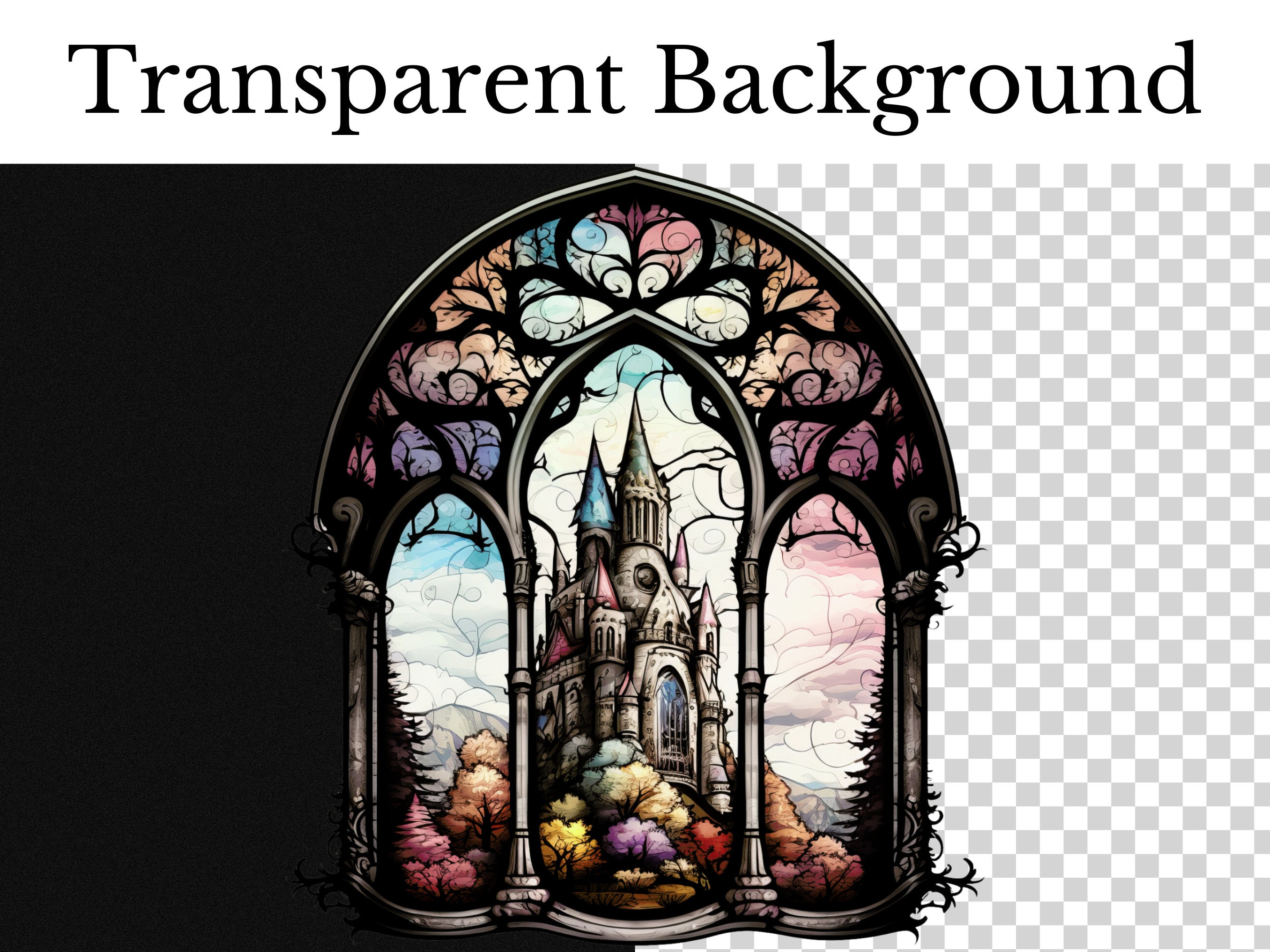 Castle Window Clipart Bundle, Watercolor PNG, RPG Item Art, Transparent ...