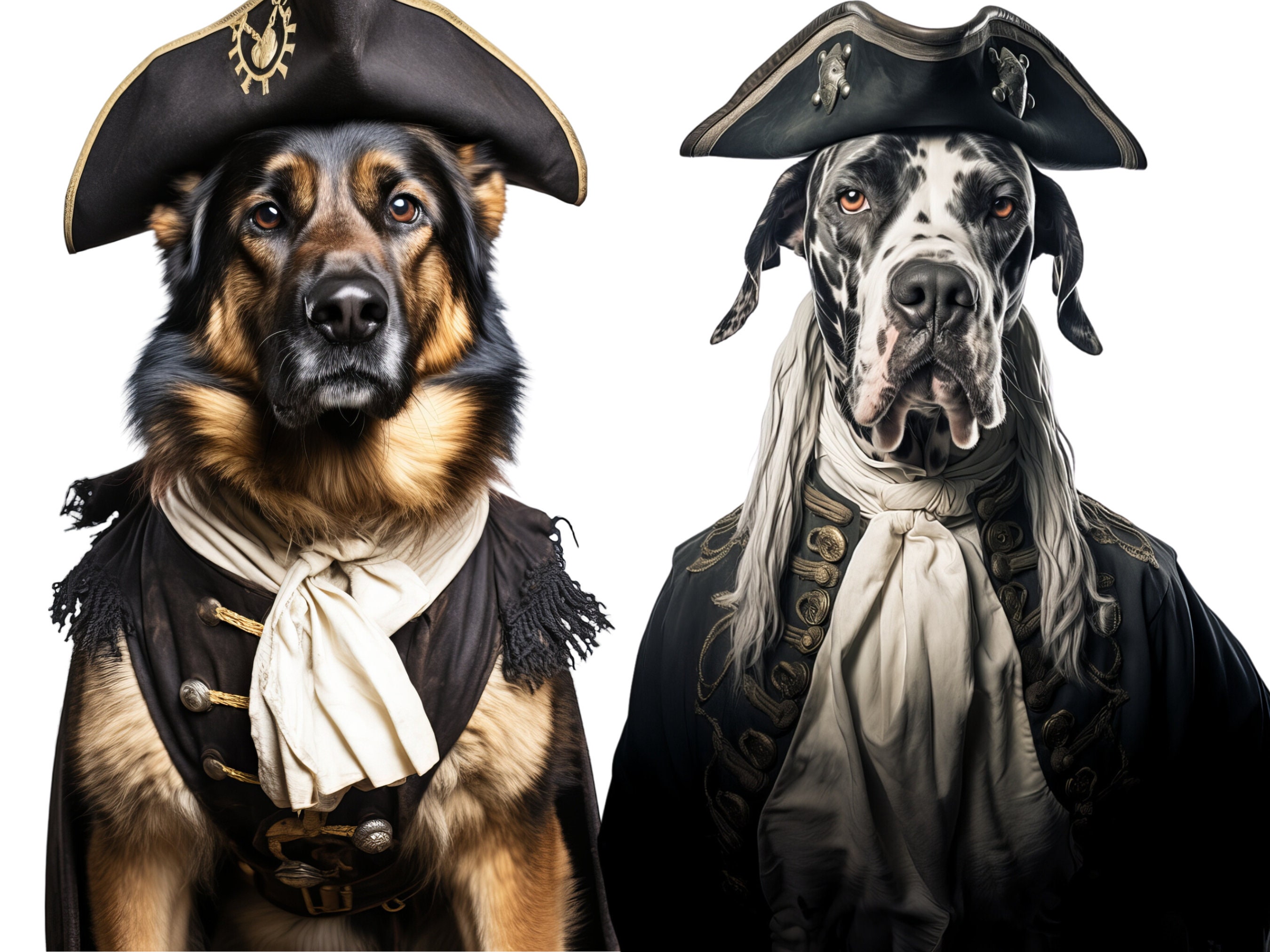 Pirate Dog Clipart Bundle, Watercolor Art, Human Animal PNG, Digital ...