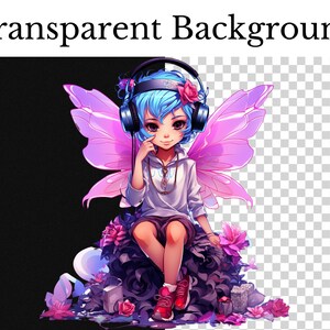 Hip Hop Fairy Clipart Bundle, Digital Rapper Girl, Butterfly Fairy ...