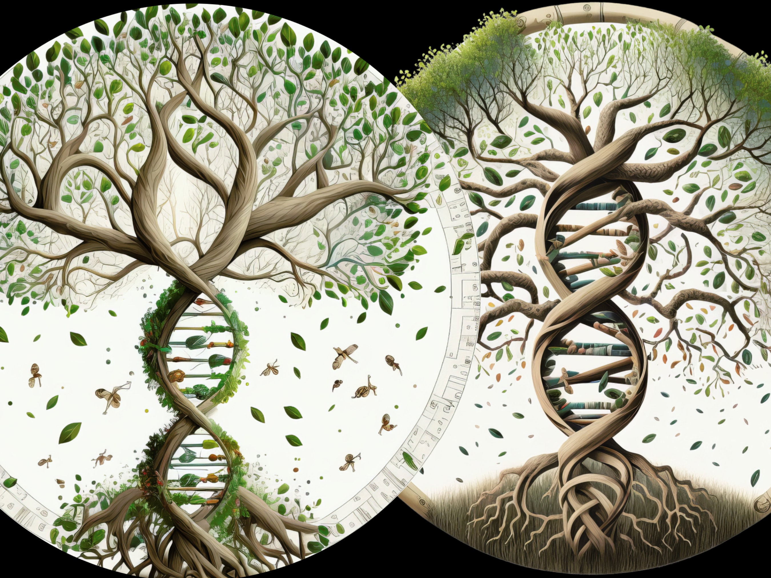 Tree of Life DNA Style Clipart Bundle Watercolor PNG DNA - Etsy