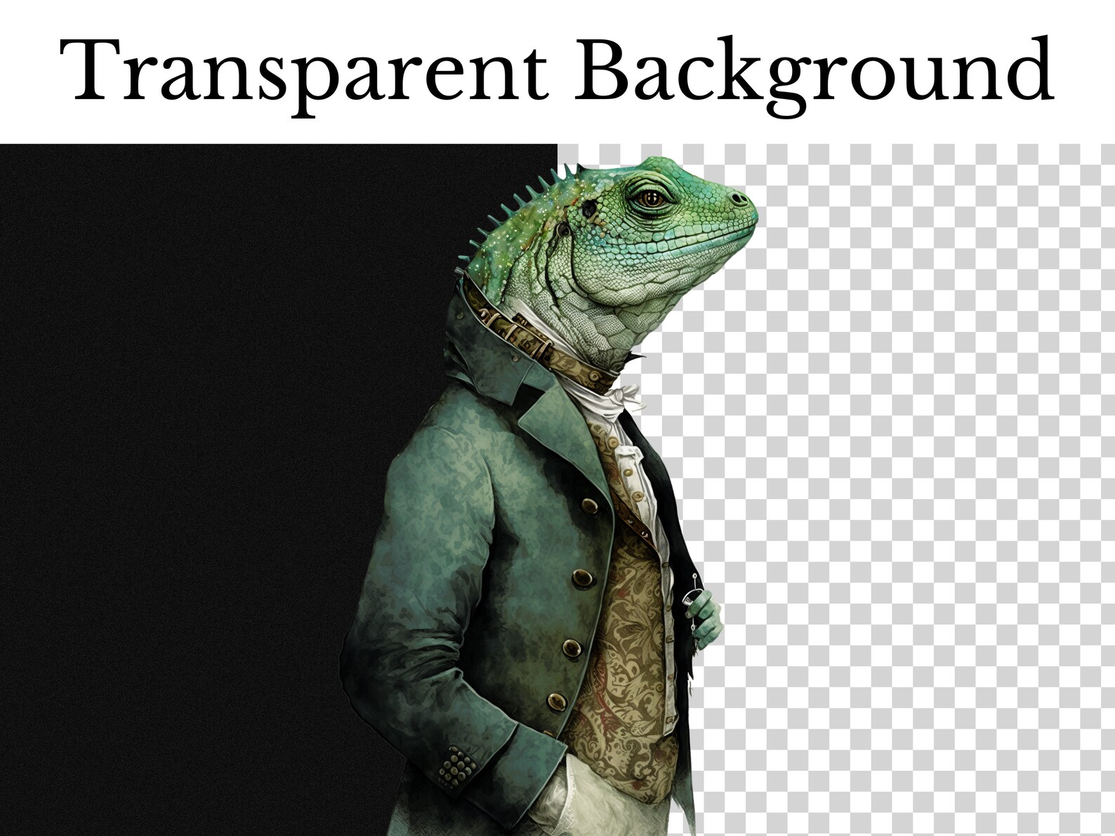 Reptile Portrait Clipart Bundle, Watercolor Art, Human Animal PNG ...