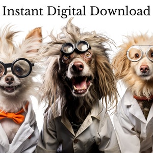 Mad Scientist Dog Clipart Bundle, Free Commercial Use, Professor Dog ...