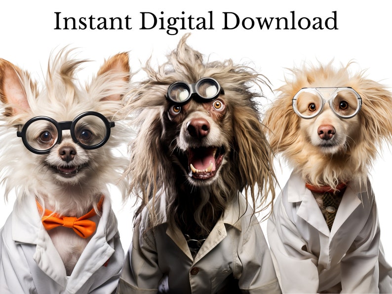 Mad Scientist Dog Clipart Bundle Free Commercial Use - Etsy