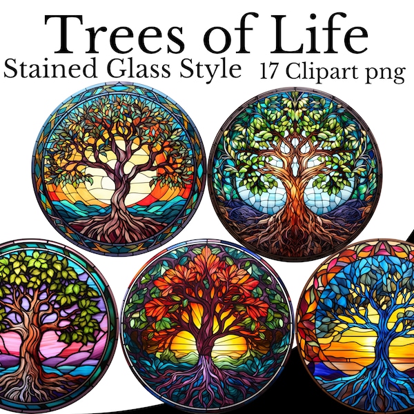 Tree of Life Stained Glass Pattern - Etsy