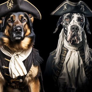 Pirate Dog Clipart Bundle, Watercolor Art, Human Animal PNG, Digital ...