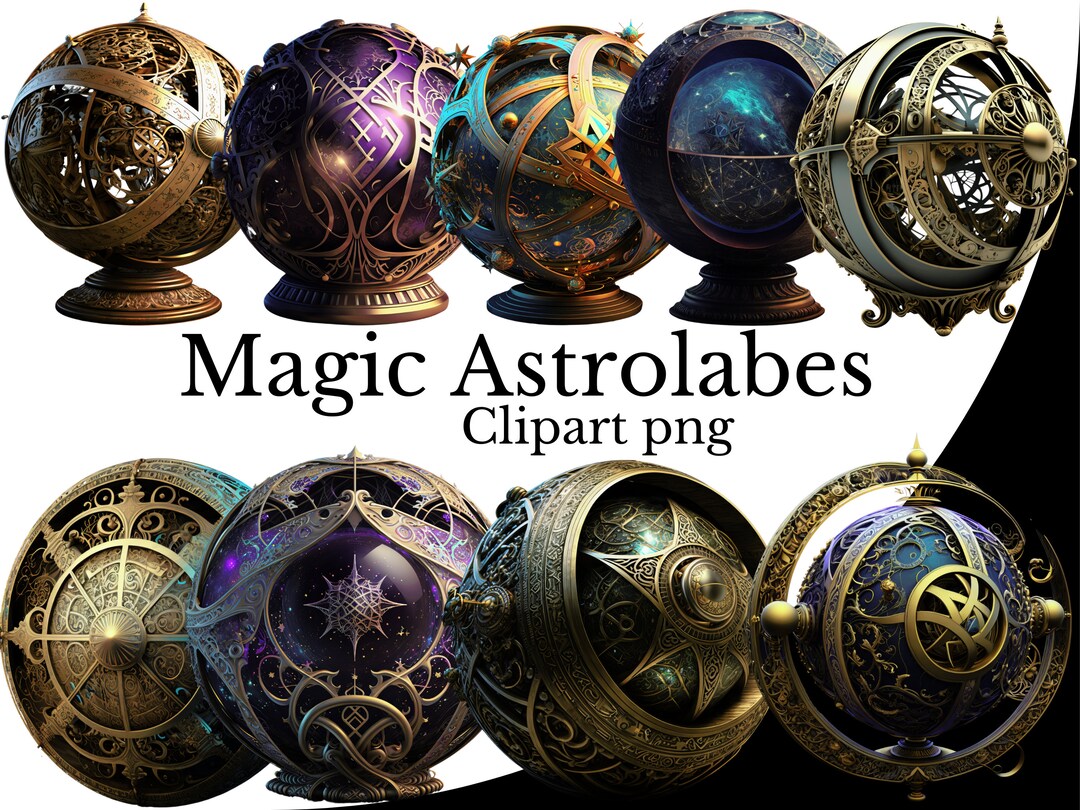 Magic Astrolabe Clipart Bundle Watercolor PNG RPG Item Art - Etsy