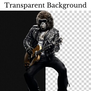 Rockstar Animal Clipart Bundle Safari Animals Art Musician Elephant PNG ...