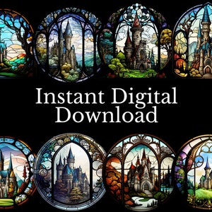 Castle Window Clipart Bundle, Watercolor PNG, RPG Item Art, Transparent ...