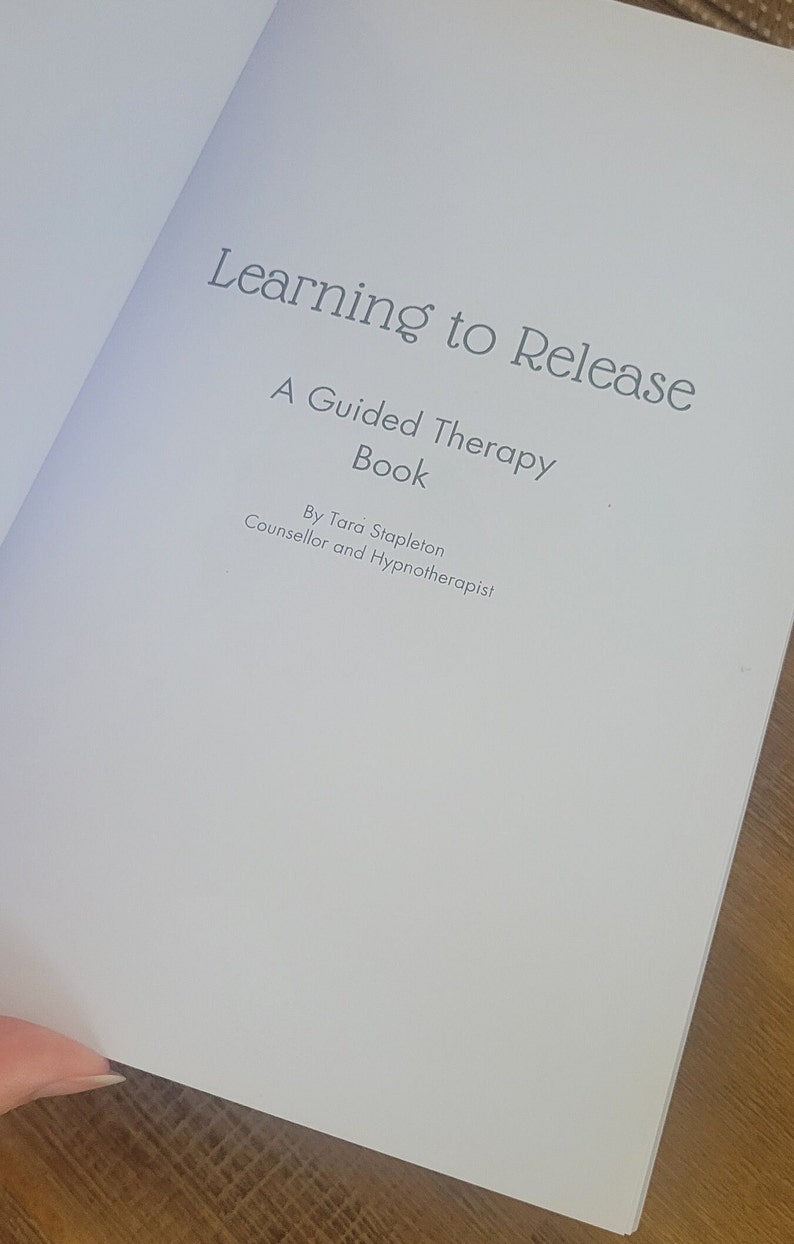 Learning to Release: A Guided Therapy Book - Etsy
