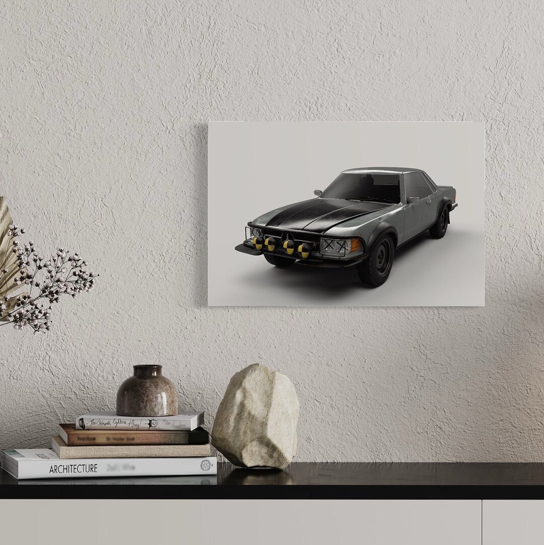 Mercedes Rally Car Print, Set of 4, Car Body, Automotive Wall Art, Car ...