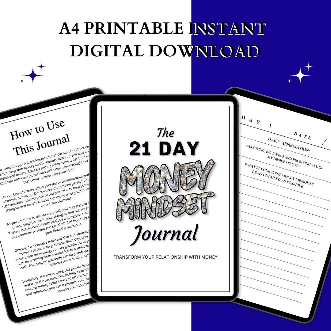 The 21 Day Money Mindset Journal Printable PDF, Financial Abundance ...