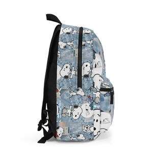 Snoopy Computer Background Backpack Peanuts Fan School Bag, Cartoon ...