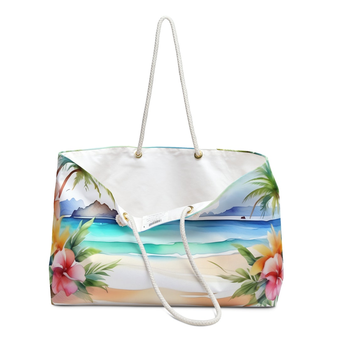 Palm Trees and the Ocean Weekender Bag, Tropical Beach Bag, Vacation ...