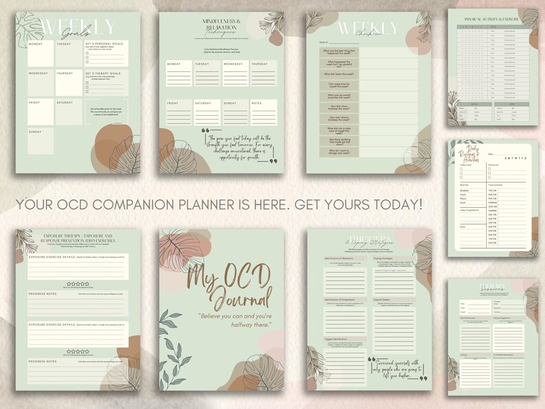 Brave & Balanced:ocd Empowerment Planner OCD Journal Printable ...