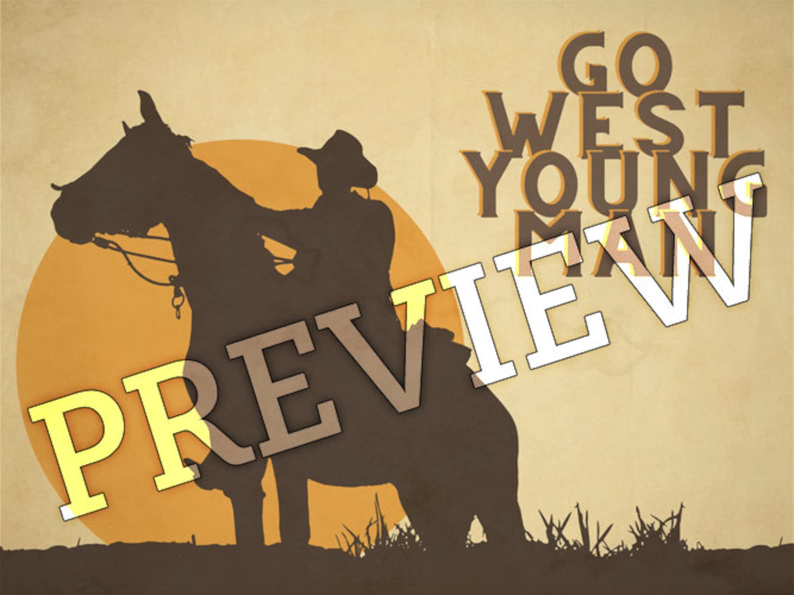 Go West Young Man Poster - Digital Download - Etsy