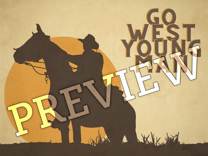 Go West Young Man Poster - Digital Download - Etsy