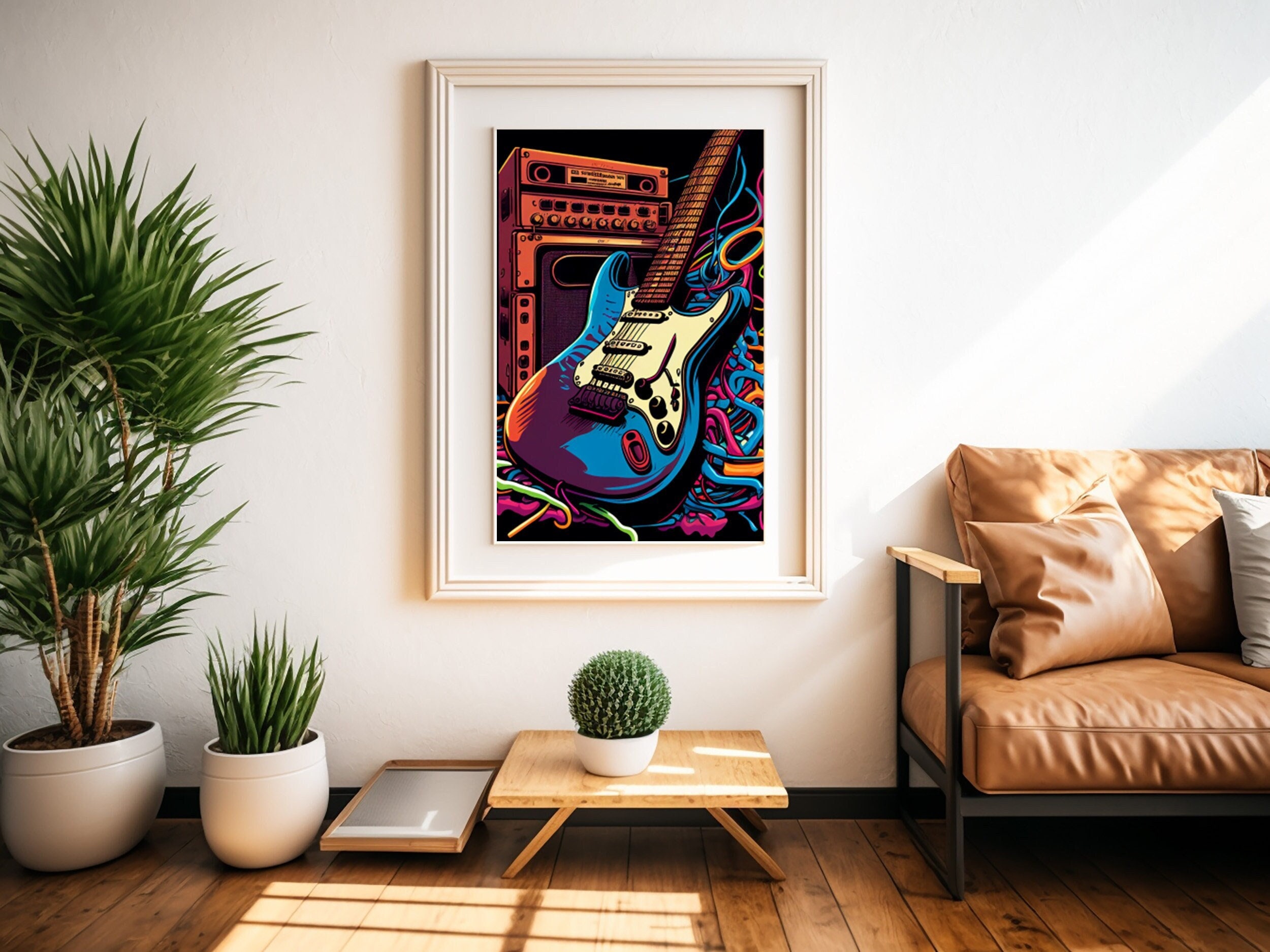 Guitar Player Wall Art, Musician Poster Art for Home, Digital Print ...