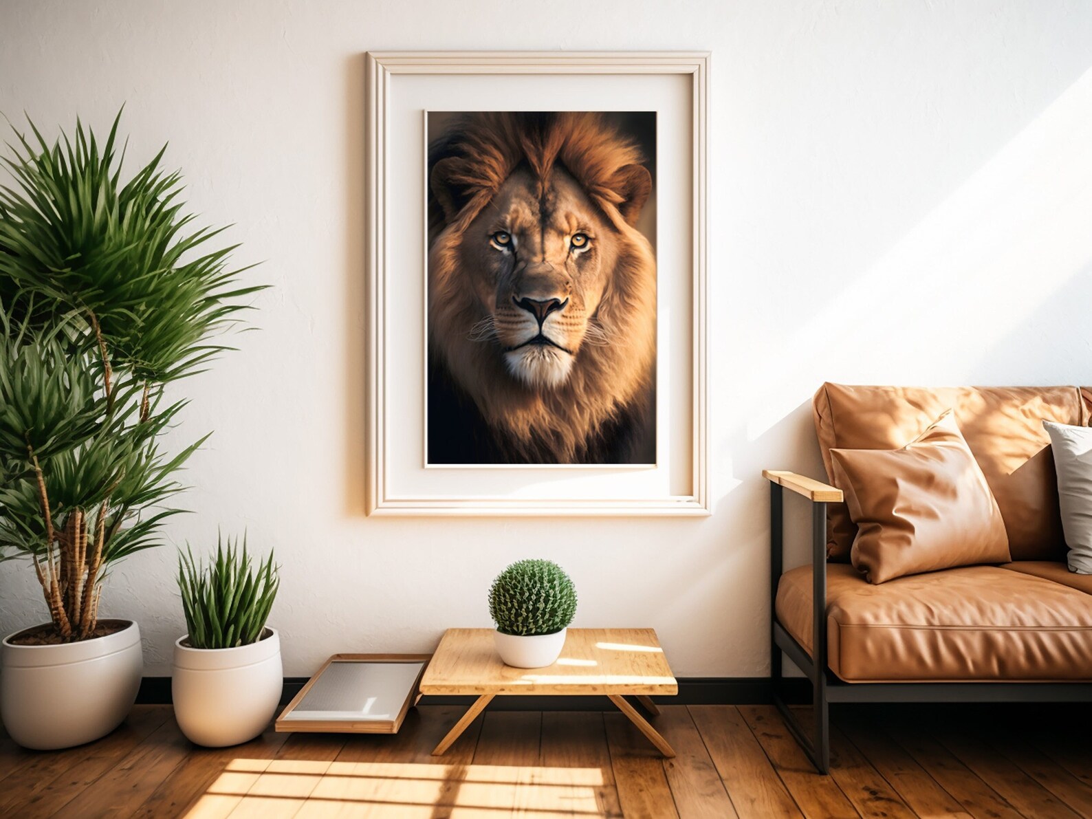Lion Head Poster, High-quality Lion Head Print, Digital Art Instant ...