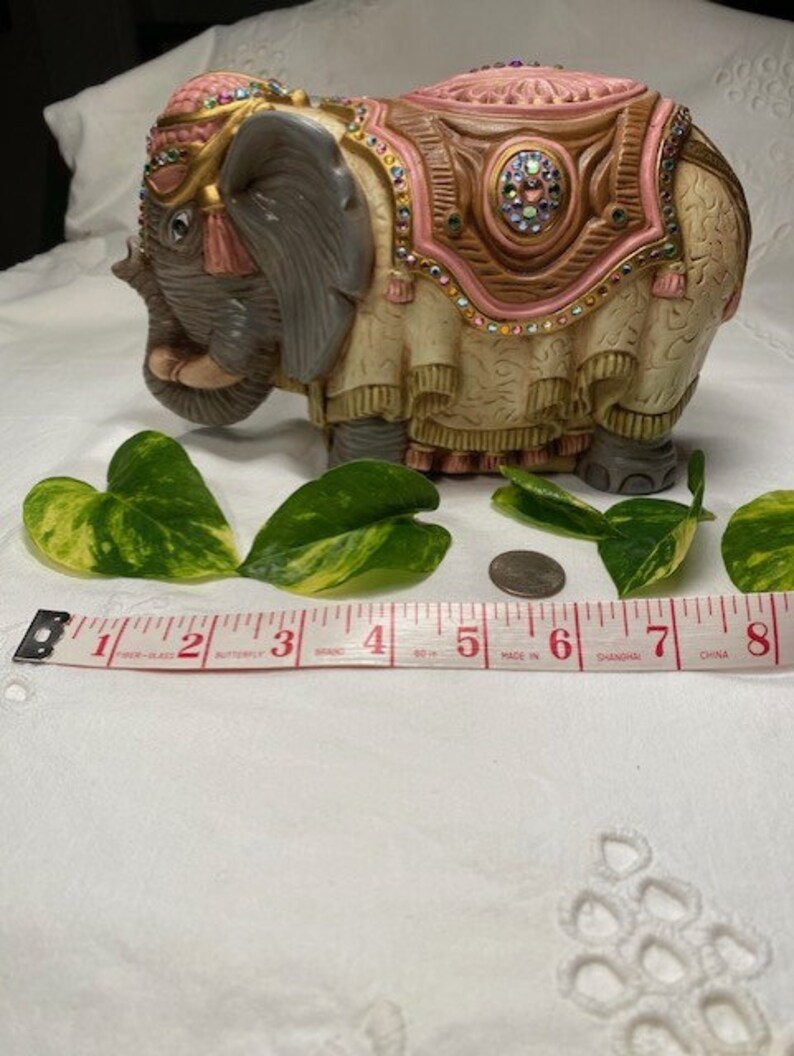 Rare. Collectible. Vintage Georgina Signed Ceramic Indian Elephant With ...