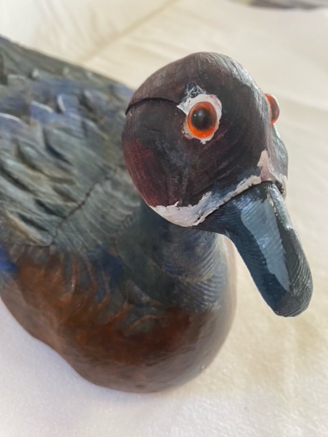 Wood Duck! Hand Carved & Painted Wood Duck Decoy Folk Art. One of a ...
