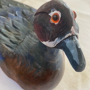Wood Duck! Hand Carved & Painted Wood Duck Decoy Folk Art. One of a ...