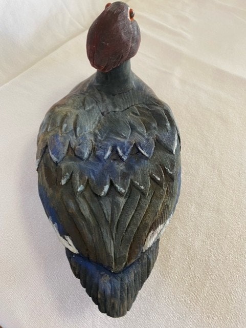 Wood Duck! Hand Carved & Painted Wood Duck Decoy Folk Art. One of a ...