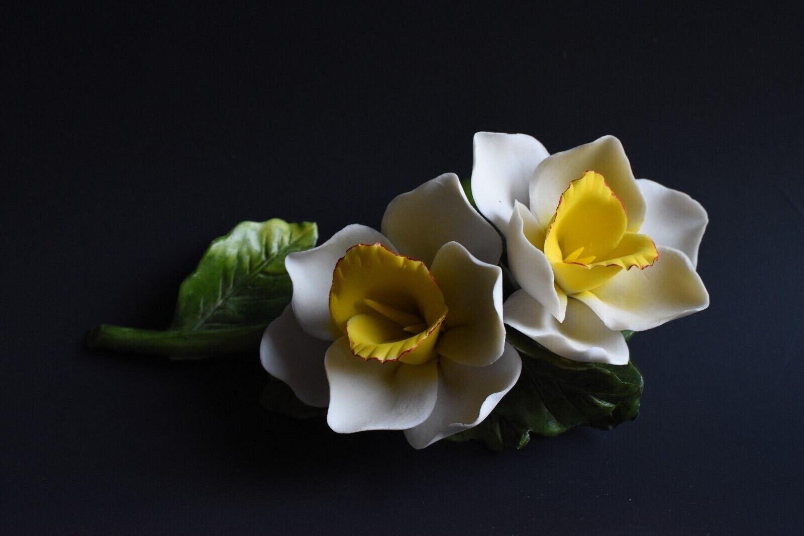 HTF Fabar Capodimonte Daffodil Bouquet Porcelain Figure Made - Etsy