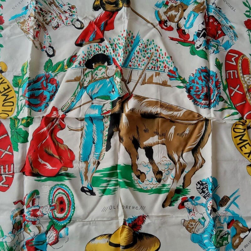 Mexico Silk Scarf - Etsy