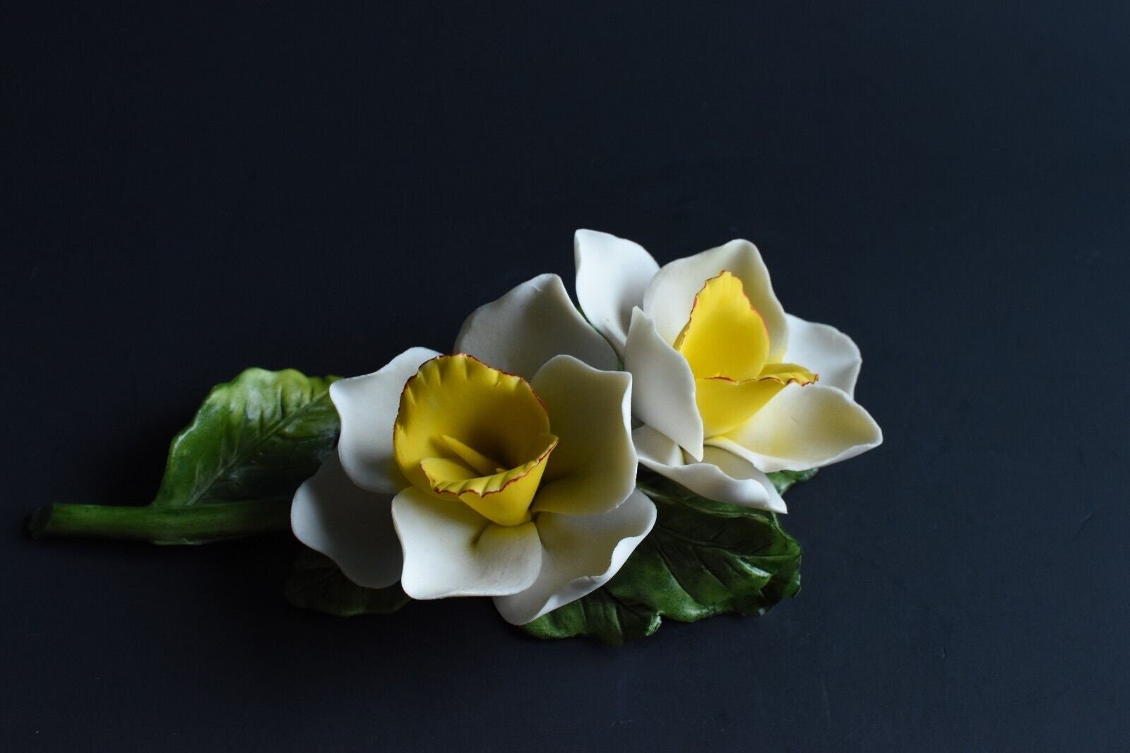 HTF Fabar Capodimonte Daffodil Bouquet Porcelain Figure Made - Etsy