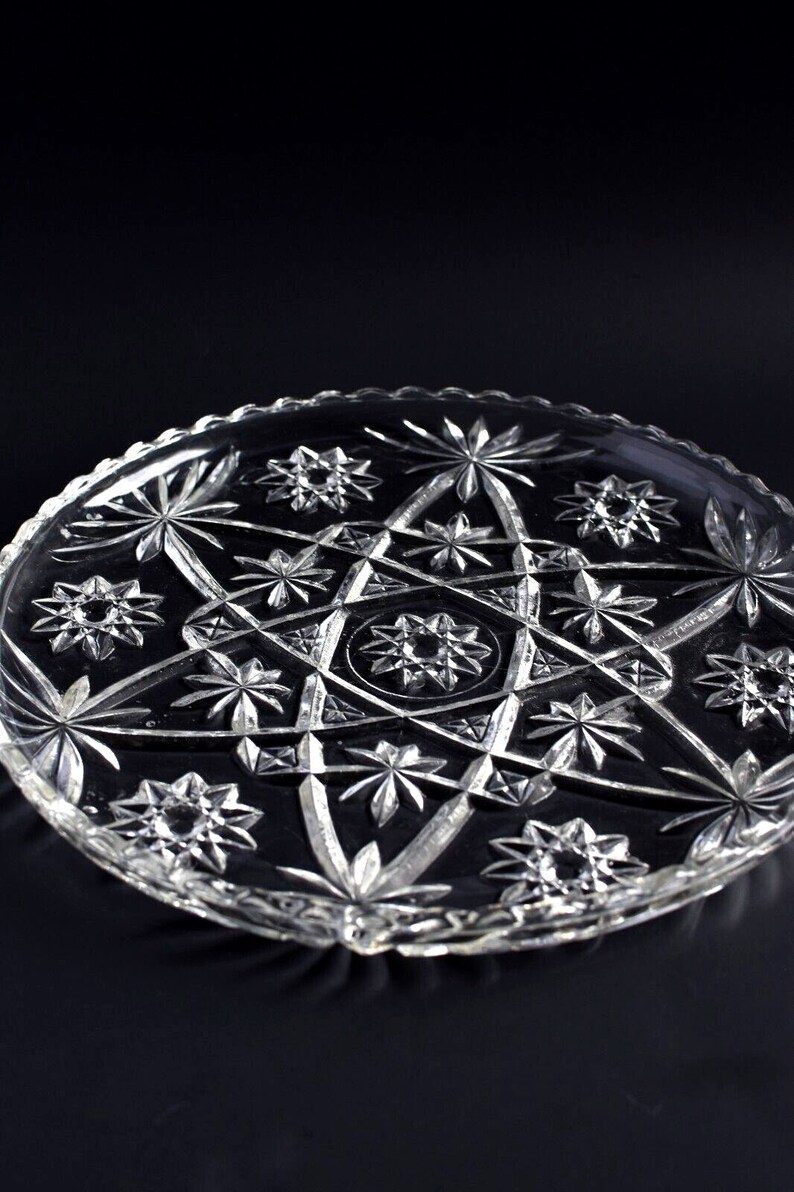 Antique American Brilliant Period EAPG Pressed Glass Dish Tray 11 ...