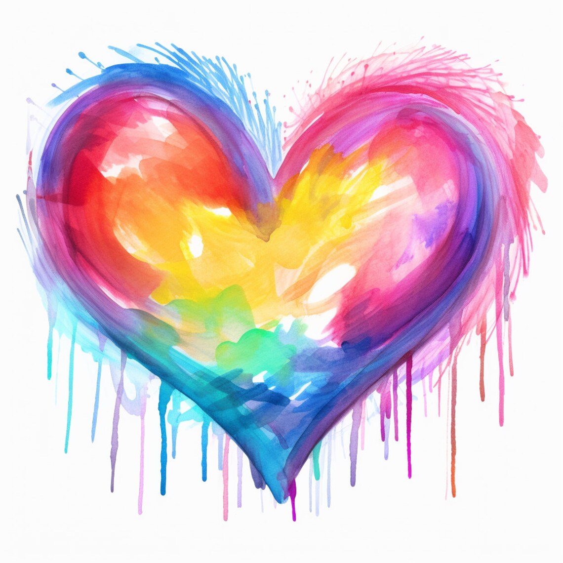 Valentine's Day Png,printable Valentine's Heart,digital Colorful ...