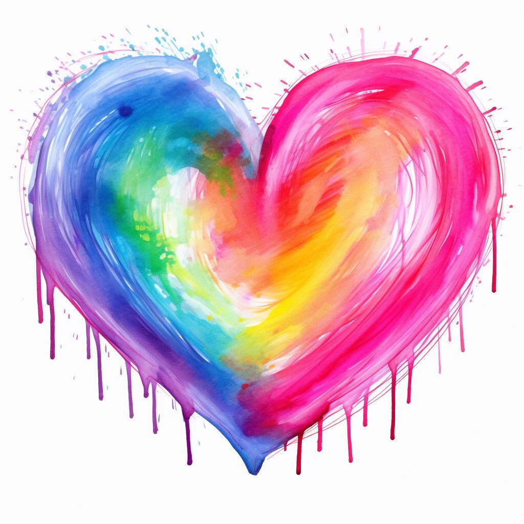 Valentine's Day Png,printable Valentine's Heart,digital Colorful ...
