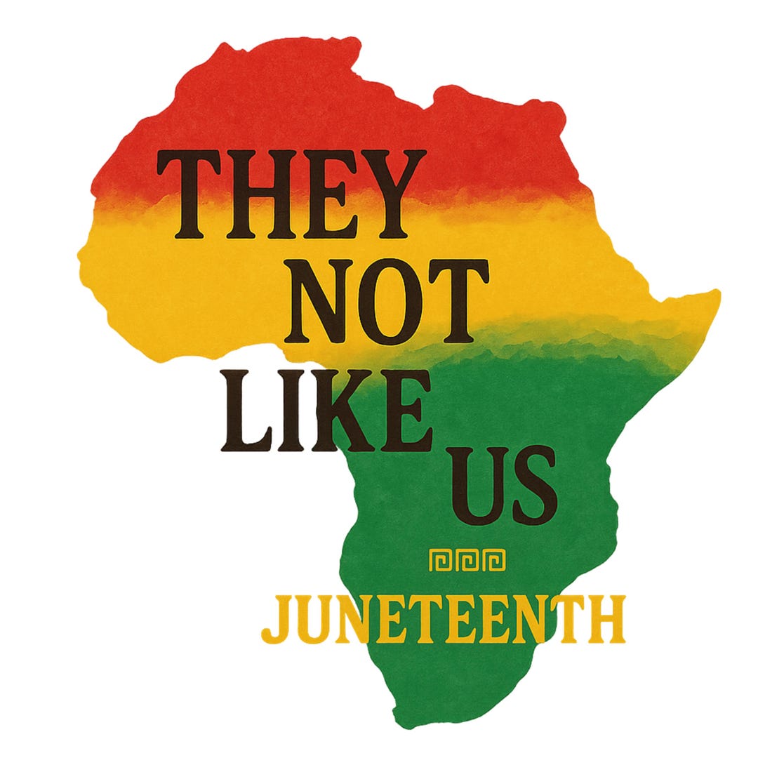 Juneteenth PNG | They Not Like Us Africa RBG Map | Freedom Day 1865 ...