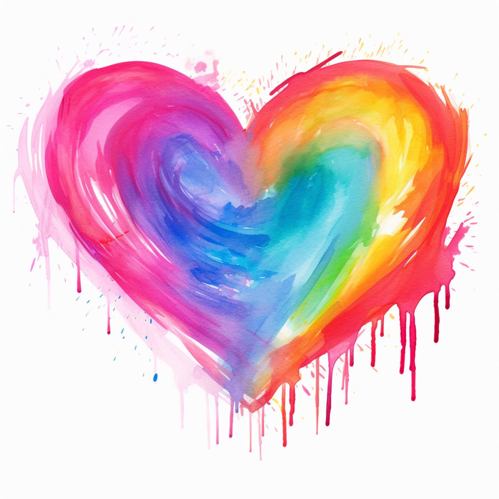 Valentine's Day Png,printable Valentine's Heart,digital Colorful ...