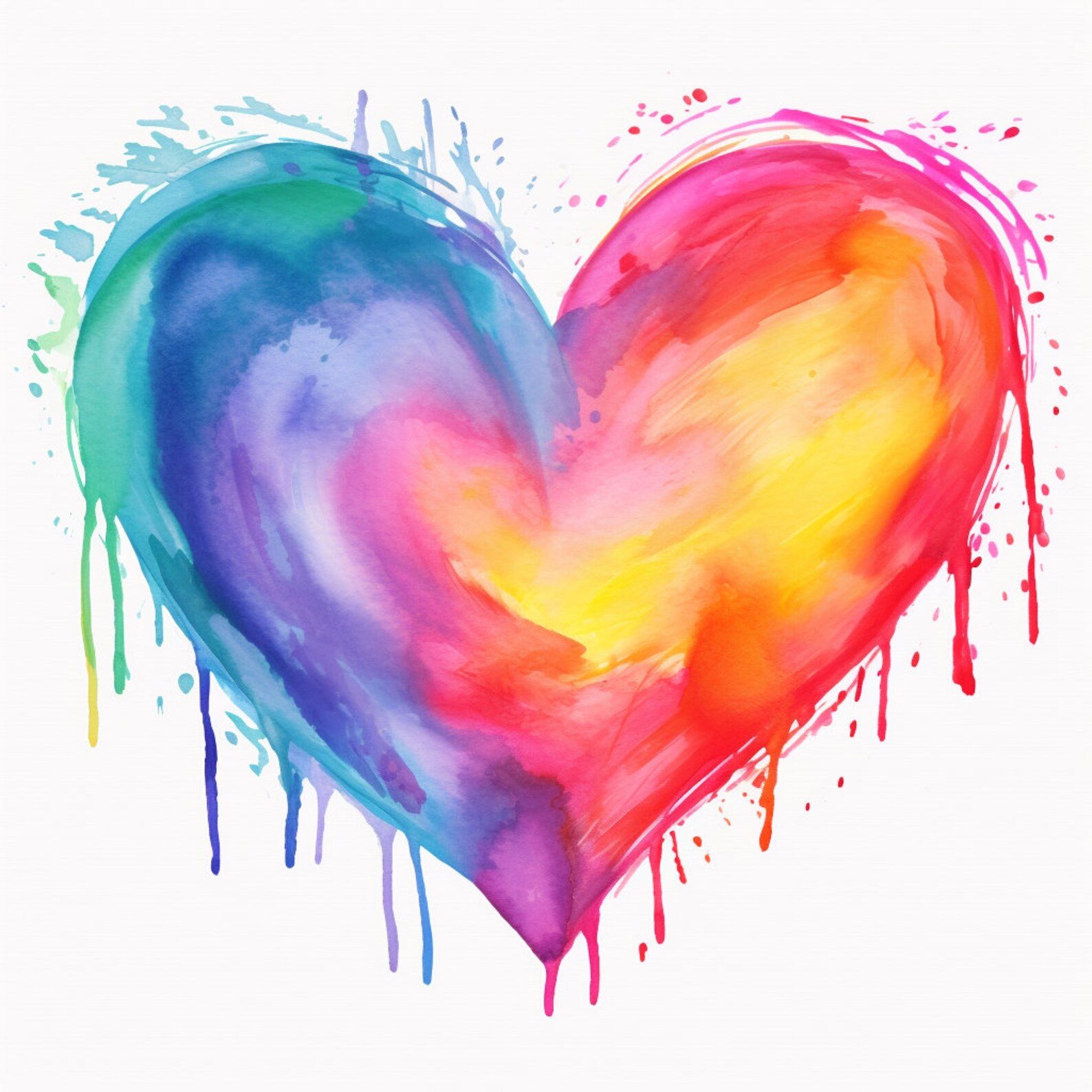 Valentine's Day Png,printable Valentine's Heart,digital Colorful ...